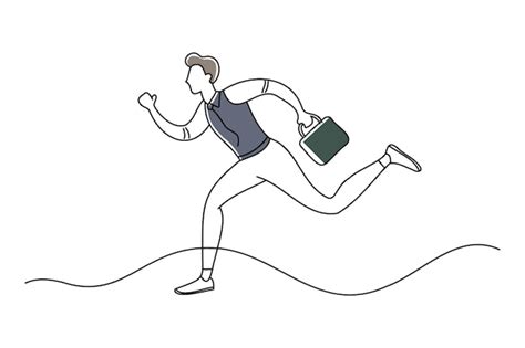Premium Vector Businessman Man Climbing The Stairs Doodle Continuous