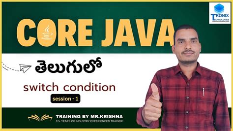 Switch Condition Session 1 Java Telugu For Beginners Java Training In Kphb Java Online