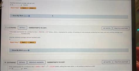 Solved If The Total Cost Function For A Product Is Chegg Com