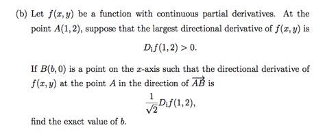 Solved B Let F X Y Be A Function With Continuous Partial Chegg