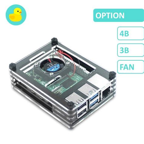 Raspberry Pi 4 4b 3b 3b 9 Layer Acrylic Case Casing Enclosure With Fan Lazada