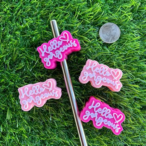 Hello Gorgeous Straw Topper Template Tumblers
