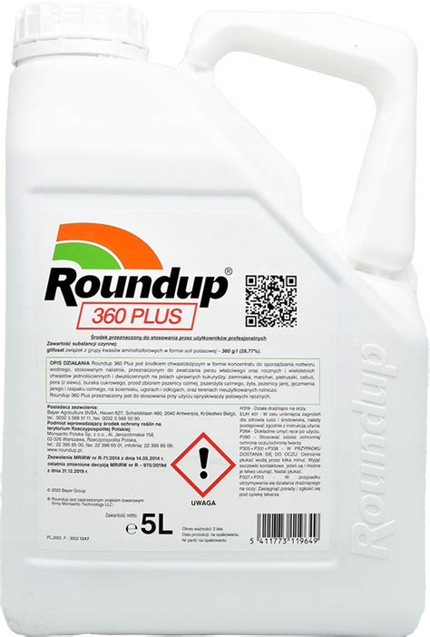 Roundup 360 Plus 5l 5411773119649 • Cena Opinie • Środki Ochrony