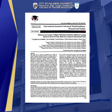 𝐂𝐨𝐥𝐥𝐚𝐛𝐨𝐫𝐚𝐭𝐢𝐯𝐞 City Of Malabon University Official Facebook