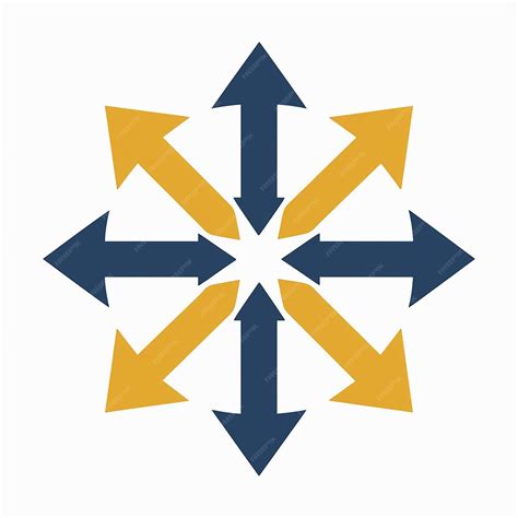 Premium Vector A Starshaped Design With Multiple Arrows Emanating