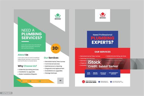 배관 서비스 전단지 템플릿 집 수리 전단지 포스터 레이아웃 템플릿 배수관에 대한 스톡 벡터 아트 및 기타 이미지 배수관