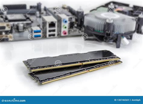 Ddr Sdram Memory Modules Isolated On Black Ddr Chip Combined On A