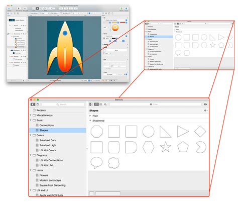 Omnigraffle 711 Reference Manual For Macos Using Curating And Creating Stencils