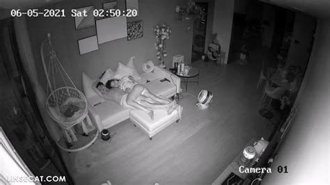 Hacked Home Surveillance Camera Ip Camera Horny Korean Woman Rubs Her Pussy On Her Boyfriend