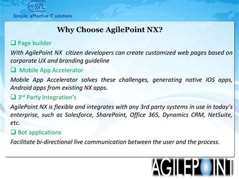 Agile Point Brief Introduction PPTX Computer Software And Applications Computing