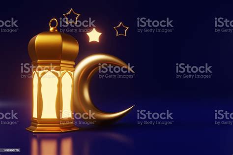 라마단 이슬람 촛불 랜턴 빛나는 빛 초승달 복사 공간 어두운 배경 3d 렌더링 배너 이드 알 아다 무바라크 Eid Al Adha에 대한 스톡 사진 및 기타 이미지 Istock