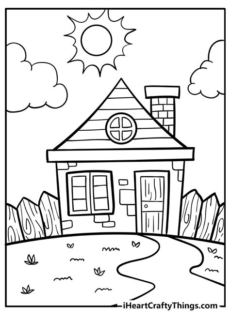 House Coloring Pages Worksheets Library
