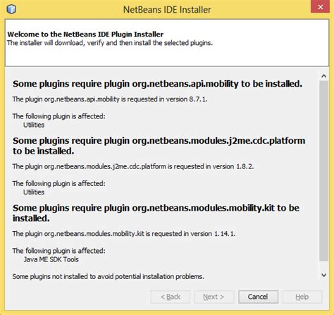 Error Installing Java Me Sdk 33 Preview In Netbeans Stack Overflow