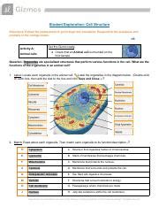 Gizmo Cell Structure Pdf Babe Exploration Cell Structure Directions Follow The