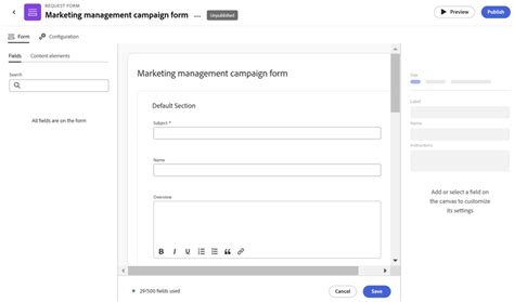 Create And Manage A Request Form In Adobe Workfront Planning Adobe Workfront