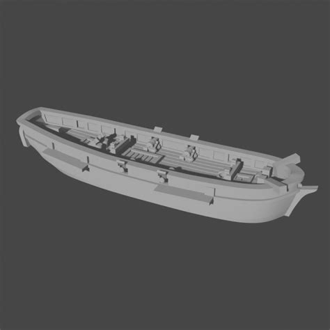 3d Printable Gb Packet Schooner 4 Guns 1814 30 And Blender Exporter Aoa Gb 3 By Turner Miniatures