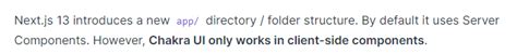 Nodejs How To Use Server Components In Nextjs 13 With Chakra Ui