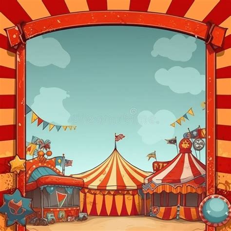 Circus Abstract Background Illustration Ai Generative Stock Illustration Illustration Of
