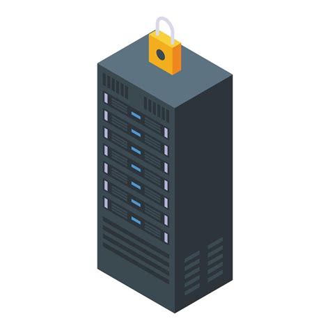 Server Rack Icon Isometric Vector Room Center 15065301 Vector Art At