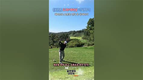 왼쪽이 안보일때는 오른쪽을 안전하게 페이드로샷으로 공략이 현명 Golf Golfswing 초보골퍼 드라이버스윙 골린이