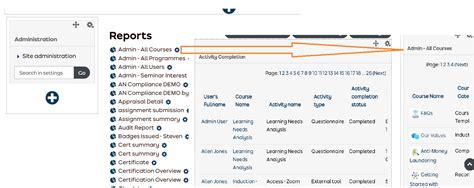 Report Table Block Learning Pool Help Centre
