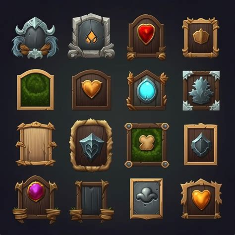 premium photo interface frame medieval ai generated panel empty menu