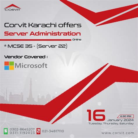 Mcse Microsoftcertification Itcertification Careergrowth… Corvit Systems Karachi
