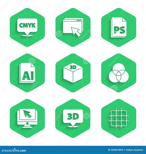 Set Isometric Cube Speech Bubble With Text D Grid Graph Paper RGB And CMYK Color Mixing