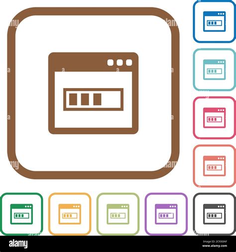 Application Installing Simple Icons In Color Rounded Square Frames On