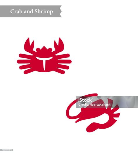 새우와 게 아이콘 물고기와 바다 제품 요소 프리미엄 품질 그래픽 디자인 아이콘 웹 사이트 웹 디자인 흰색 배경 갑각류에 대한 스톡 벡터 아트 및 기타 이미지 Istock
