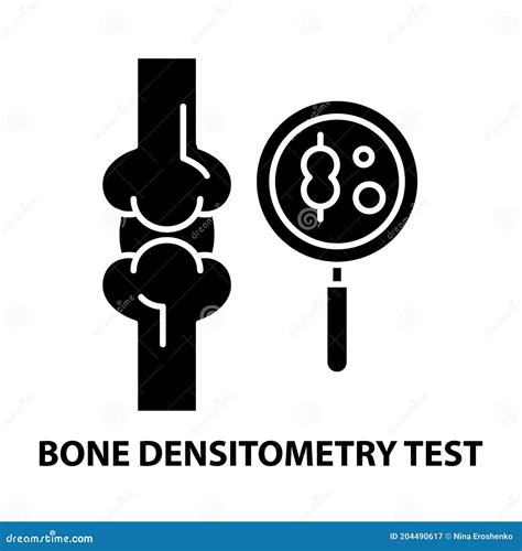 Bone Densitometry Test Icon Black Vector Sign With Editable Strokes Concept Illustration