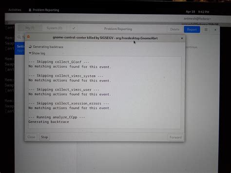 F38 Gnome Control Center Crashes After Few Mins R Fedora