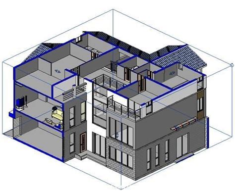 设置revit剖切框显示与隐藏，三维视图和局部剖切框中进行切换 土木在线