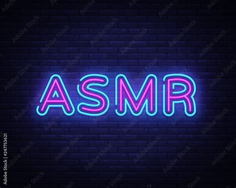 Vektorová Grafika „asmr Neon Text Vector Autonomous Sensory Meridian