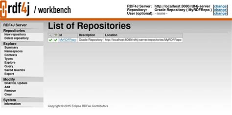 Setup And Configuration For Using Oracle Rdf Graph Adapter For Eclipse Rdf4j