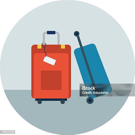 Ikon Vektor Berwarna Tas Perjalanan Ilustrasi Stok Unduh Gambar