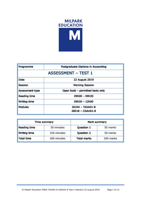 Test 1 22 August 2019 Questions Warning Tt Undefined Function 32 Programme Postgraduate