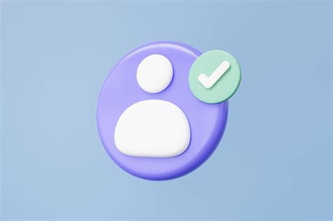 Premium Photo 3d Personal Online Account Approved Checkmark Unlock Signin Icon Username
