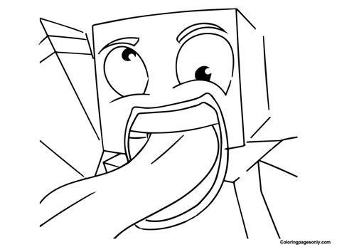 Printable Minecraft Unspeakable Coloring Pages