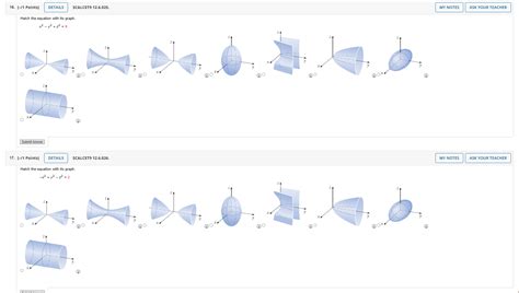 Match The Equation With Its Graph X2−y2z29 I 1
