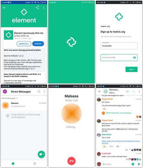 Starting Element Messenger Web Desktop And Phone
