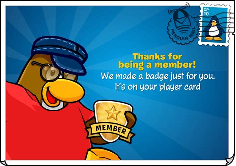 Membership Badge Postcard Club Penguin Wiki Fandom Powered By Wikia