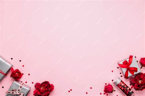Premium Photo Saint Valentine Day Card Template Greeting Or Invitation Flat Lay For Wedding