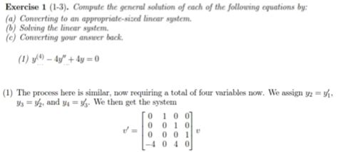Solved How Do They Get The Following Matrix If Its Missing