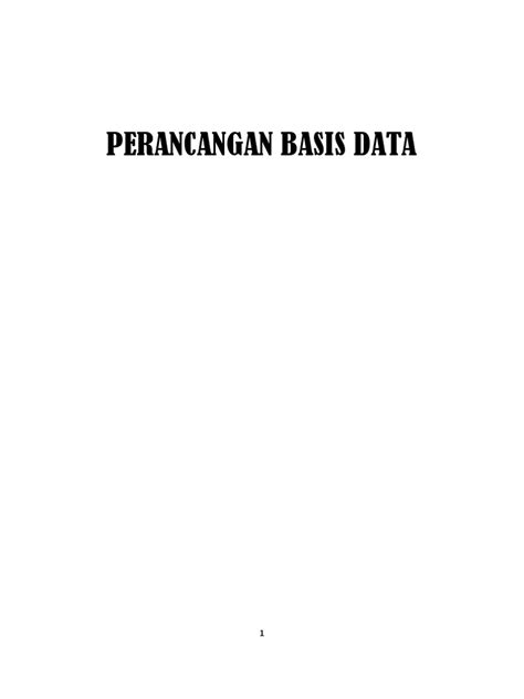 Materi Perancangan Basis Data Sql Pdf