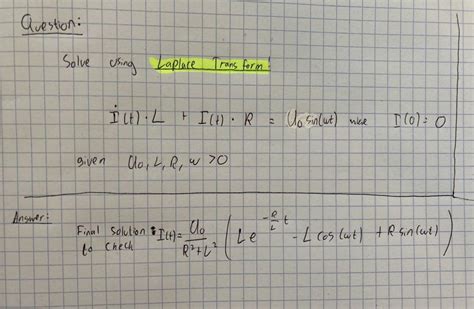 Solved Question Answer Solve Using Laplace Using Laplace Chegg Com