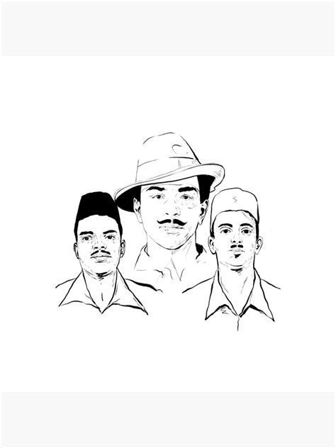 Bhagat Singh Sukhdev Rajguru Art Board Print For Sale By Asmer Safi Redbubble