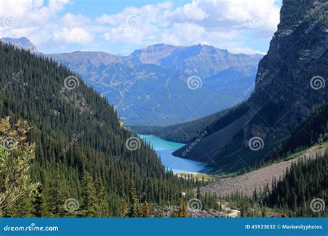 Lake Louise And The Chateau Lake Louise Seen From The Plain Of The Six