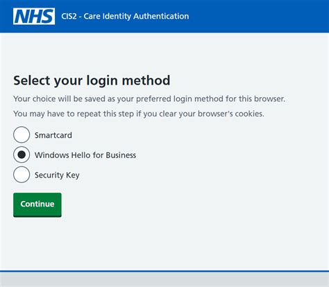 Authenticate Using Windows Hello Nhs England Digital