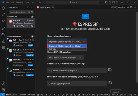 Install Espressif Idf Plugin Tutorial User Guide